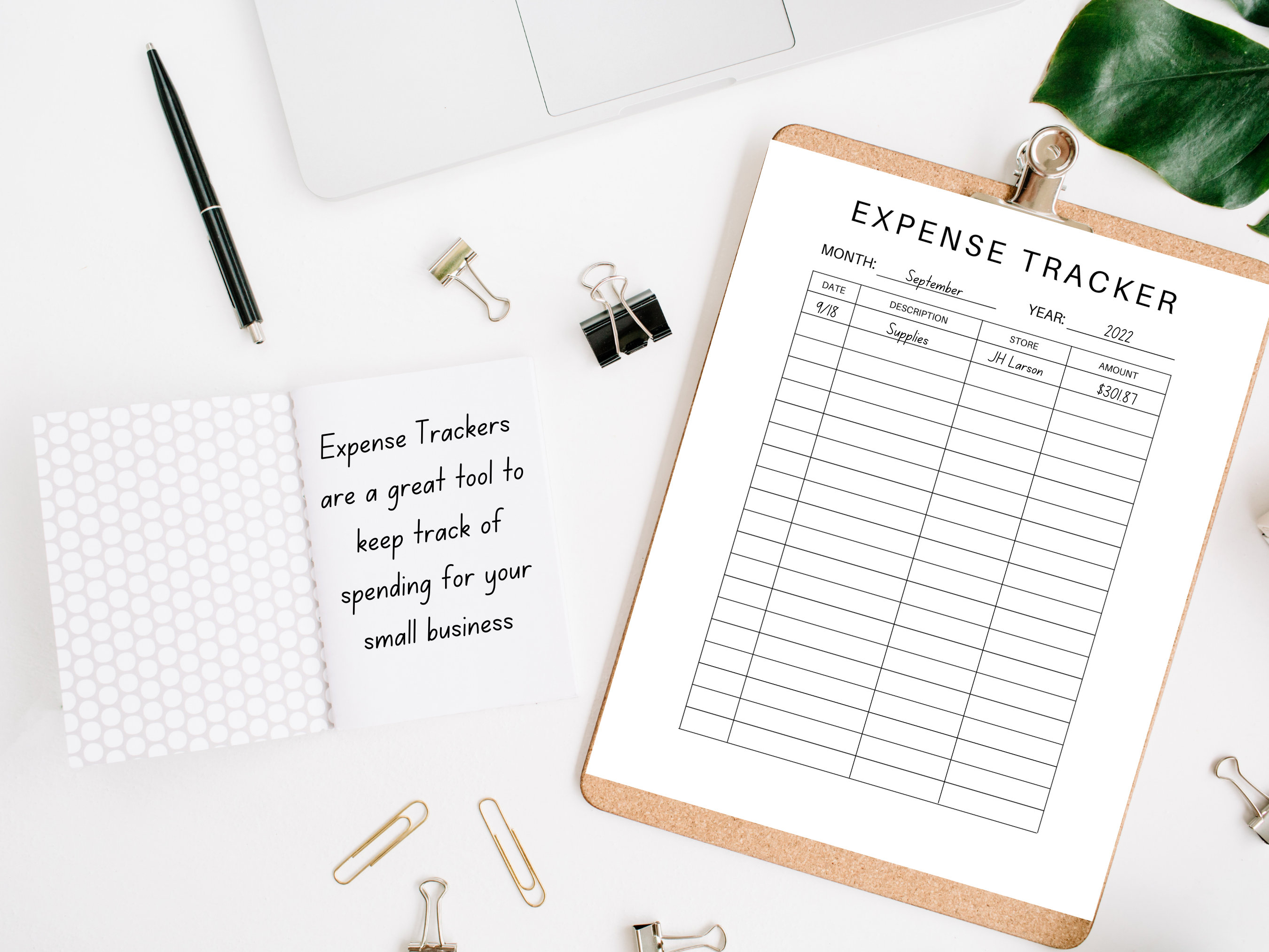Small Business Expense Tracker Template, Money Tracking Printable ...