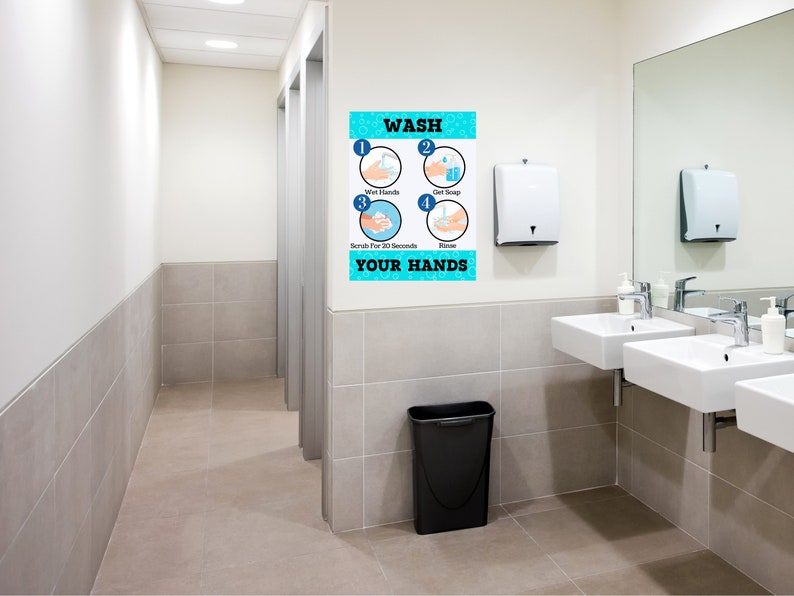 Wash Your Hands Poster Template Printable, Wash Your Hands Poster ...