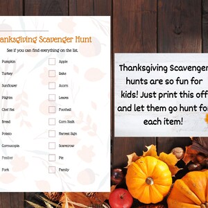 Thanksgiving Scavenger Hunt Template, Thanksgiving Scavenger Activity ...