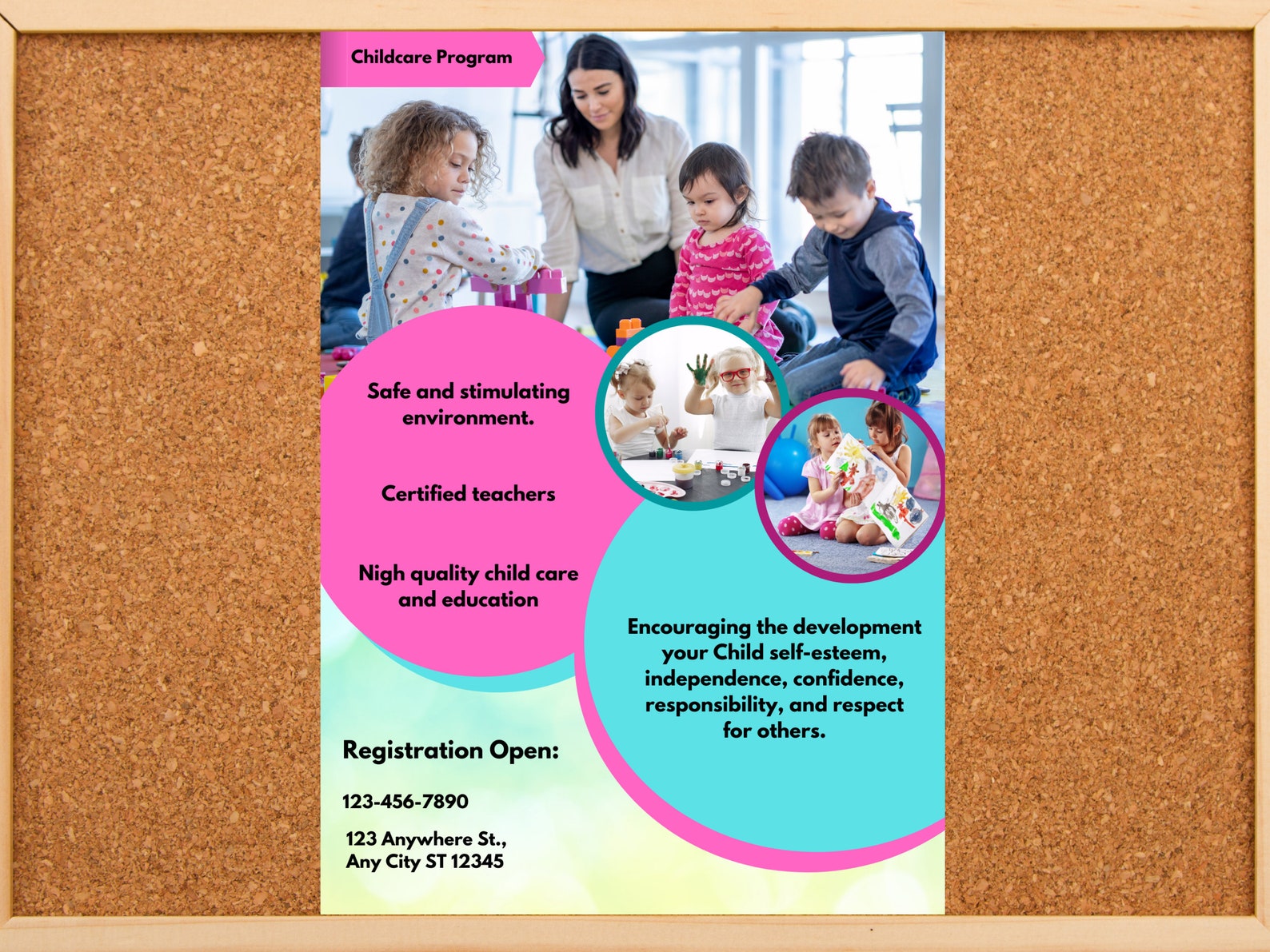 Summer Childcare Program Flyer Template Printable, Summer Daycare ...