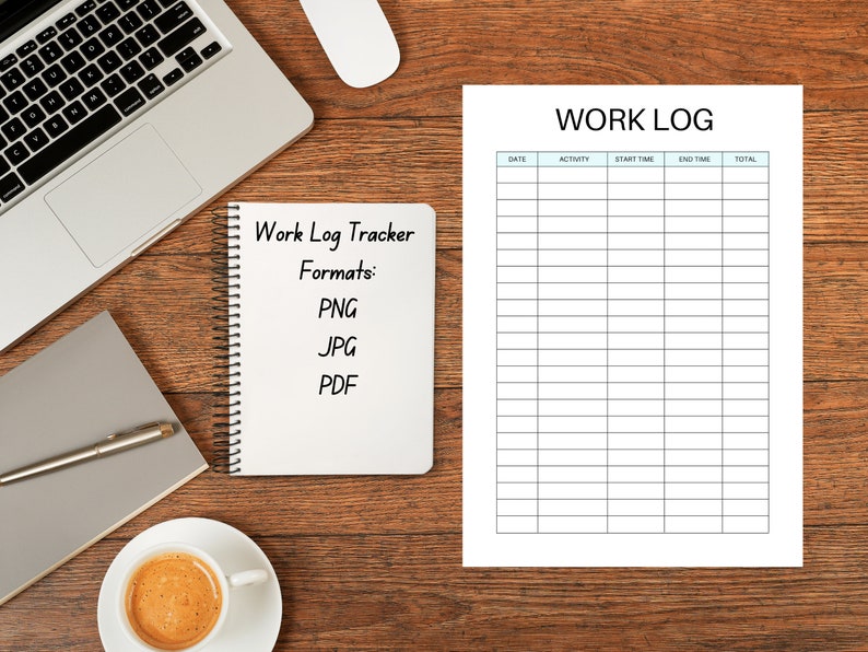 Work Log Tracker Printable Template Keep Track of Tasks Log | Etsy