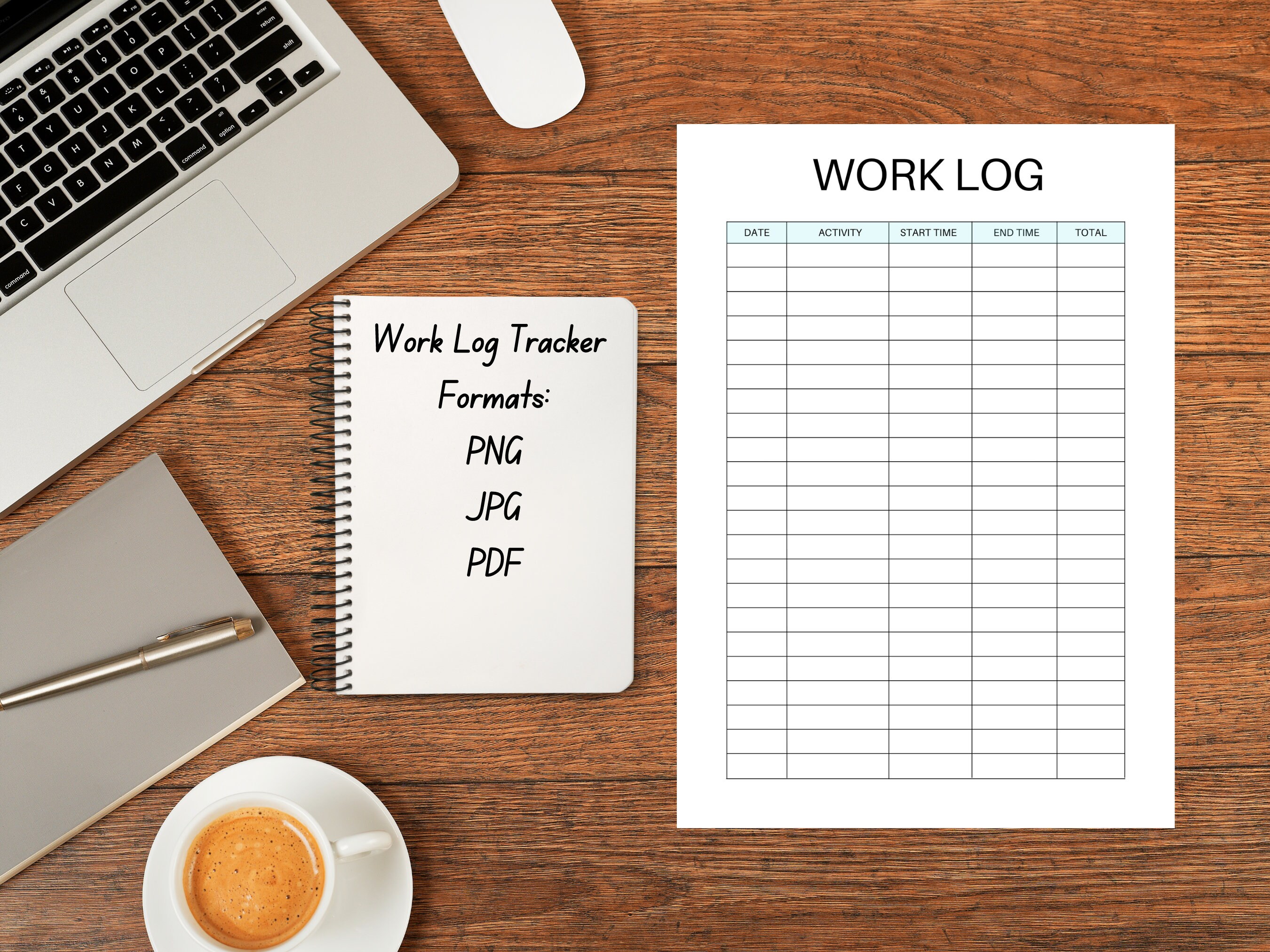 Work Log Tracker Printable Template, Keep Track of Tasks, Log ...