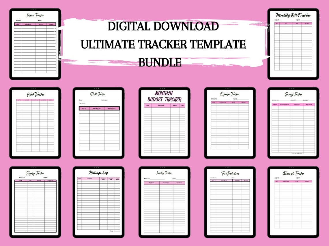 Money Tracker Template Printable Bundle Money Tracker | Etsy