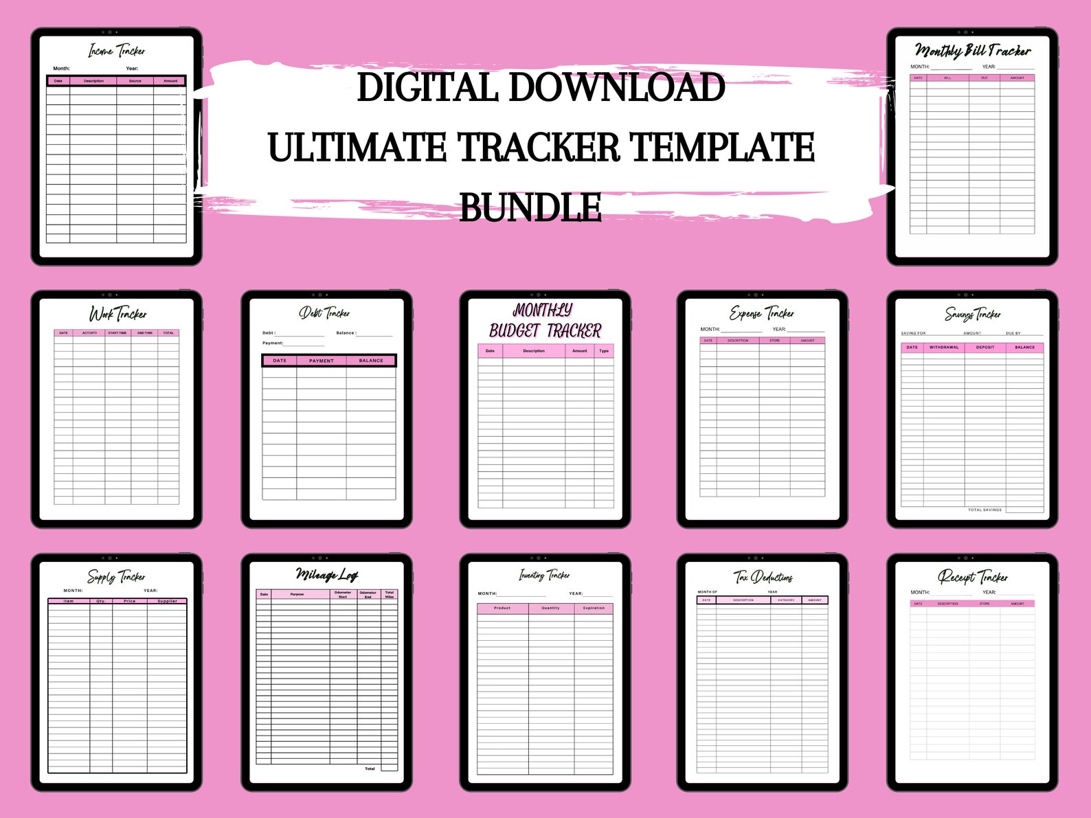 Money Tracker Template Printable Bundle Money Tracker | Etsy