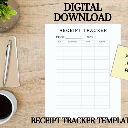 Receipt Tracker Template Printable Small Business Receipt - Etsy Australia