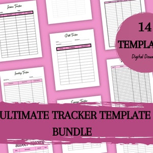 Money Tracker Template Printable Bundle, Money Tracker Templates ...