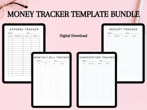 Money Tracker Template Printable Bundle Digital Download | Etsy