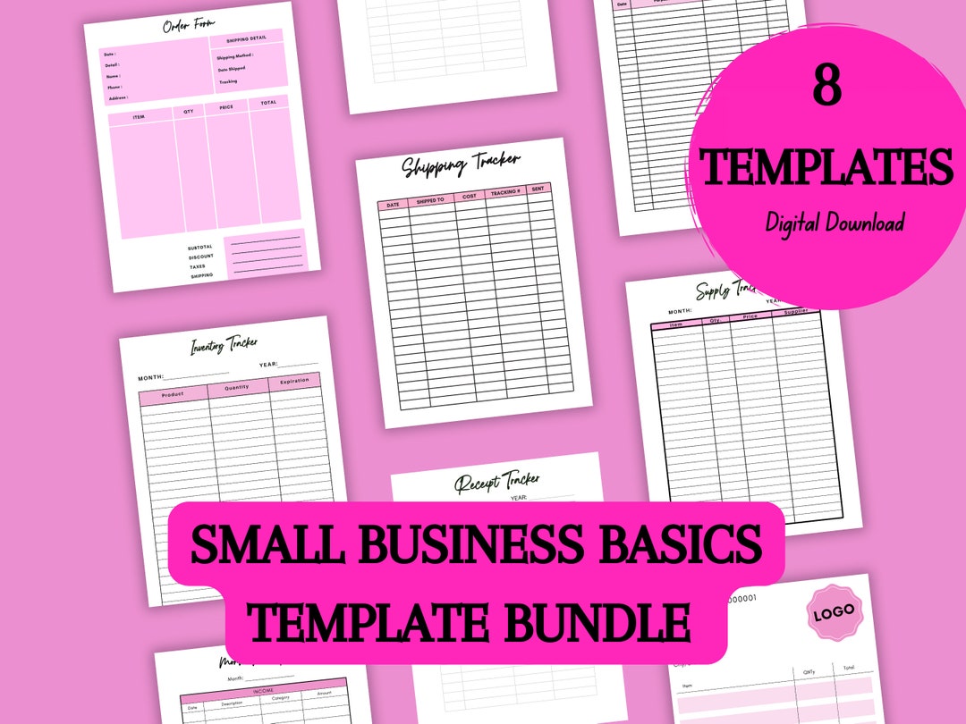 Small Business Basics Template Bundle, Money Tracker Templates ...