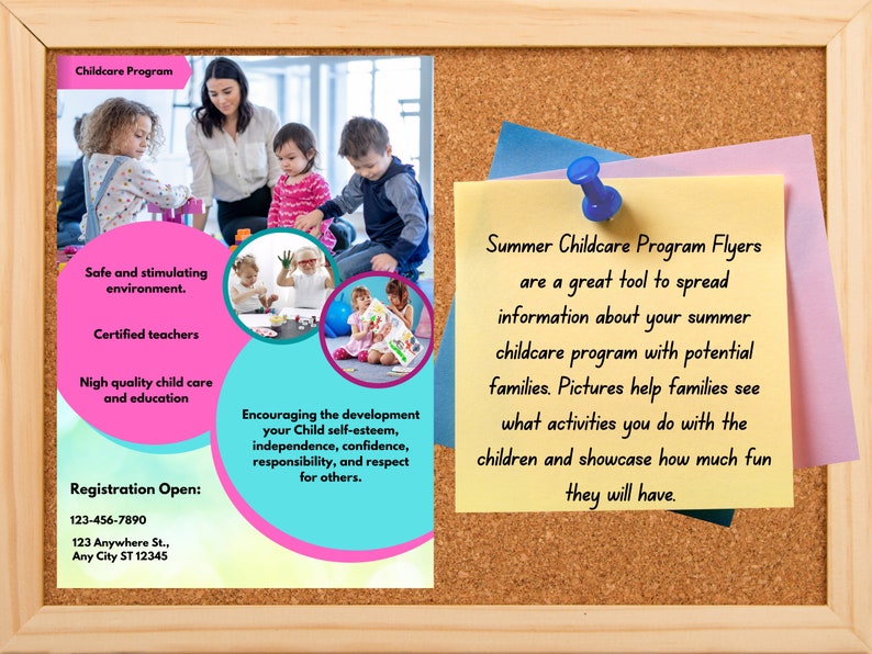 Summer Childcare Program Flyer Template Printable, Summer Daycare ...