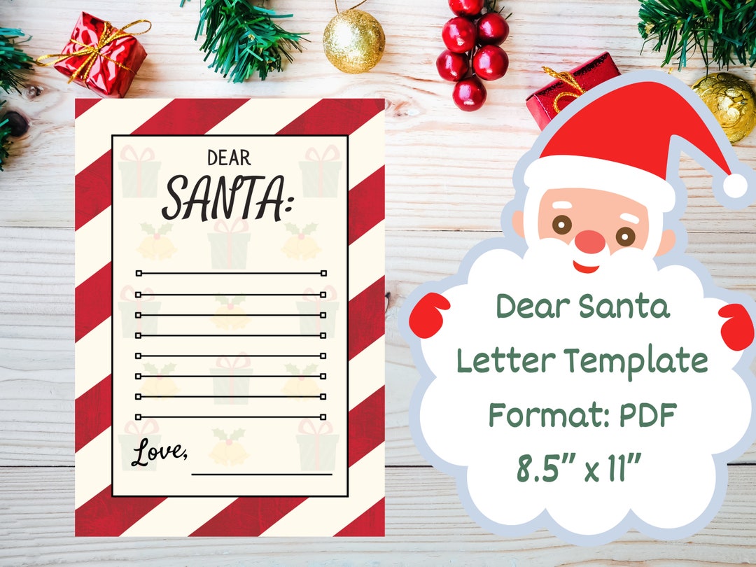 Dear Santa Letter Template, Letter for Kids to Fill in and Send to ...
