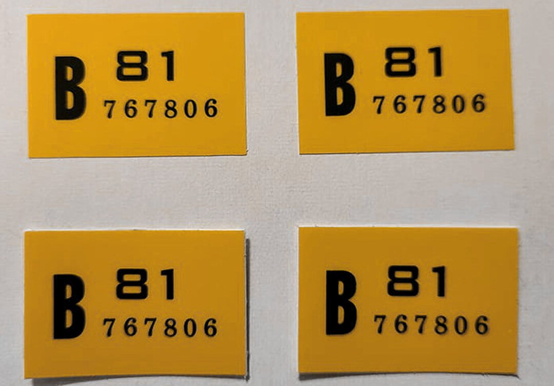 1981 Georgia - Yellow / Black License Plate Vinyl Registration Decals ...