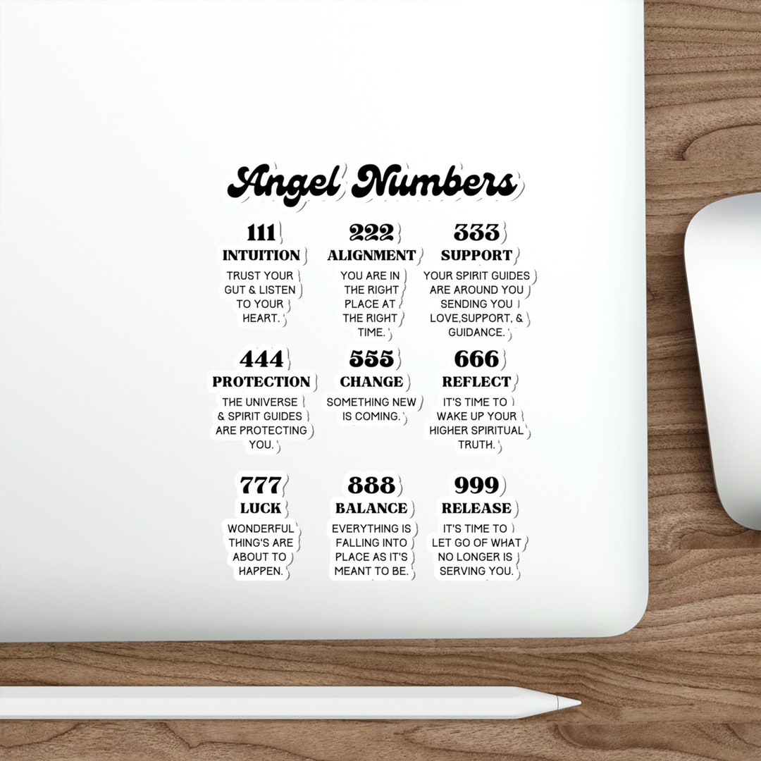 Angel Numbers Vinyl Sticker/numerology/gift Idea/spiritual Gift ...