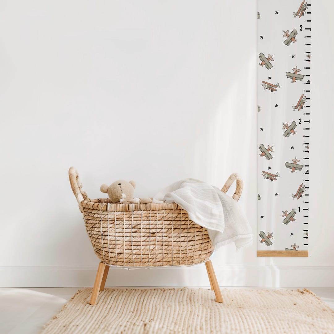 MAVERIK Aviator Canvas Growth Chart | Kids Room | Nursery | Height ...