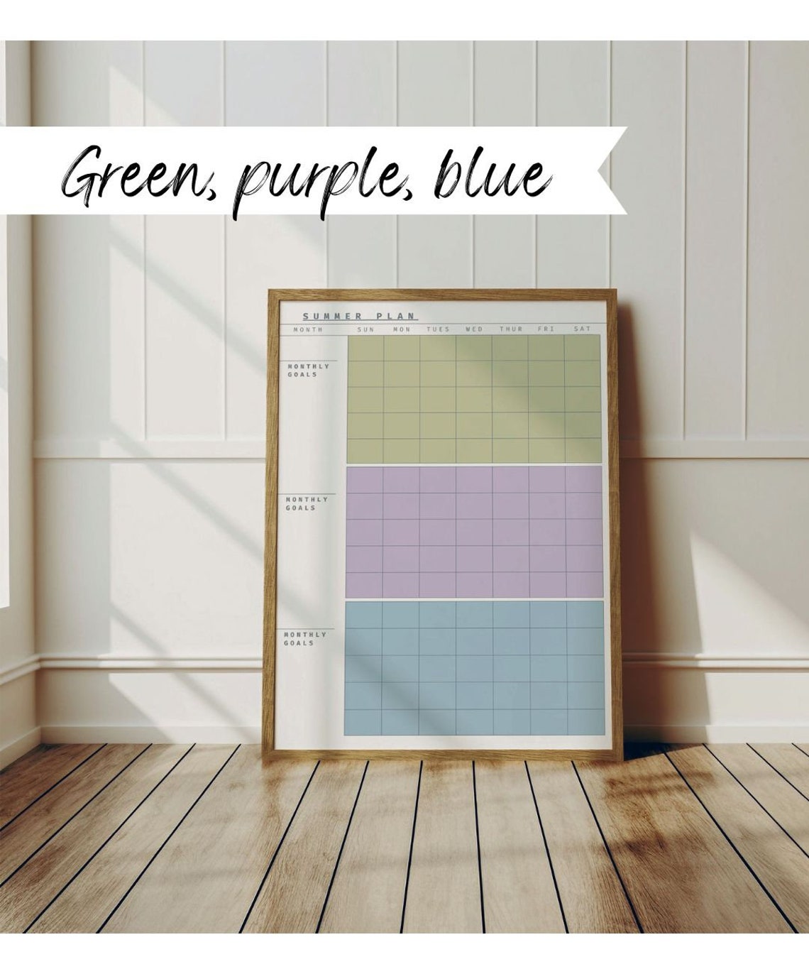 Summer Plan | 3 Month Blank Calendar | Summer Calendar | Summer Break ...