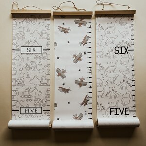 MAVERIK Aviator Canvas Growth Chart | Kids Room | Nursery | Height ...