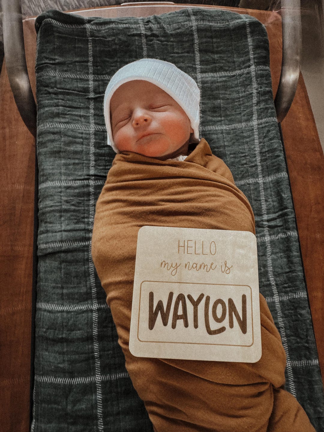 Birth Name Announcement Card Baby Name Card Hospital Name Card | Baby ...