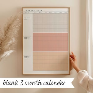 Summer Plan | 3 Month Blank Calendar | Summer Calendar | Summer Break ...