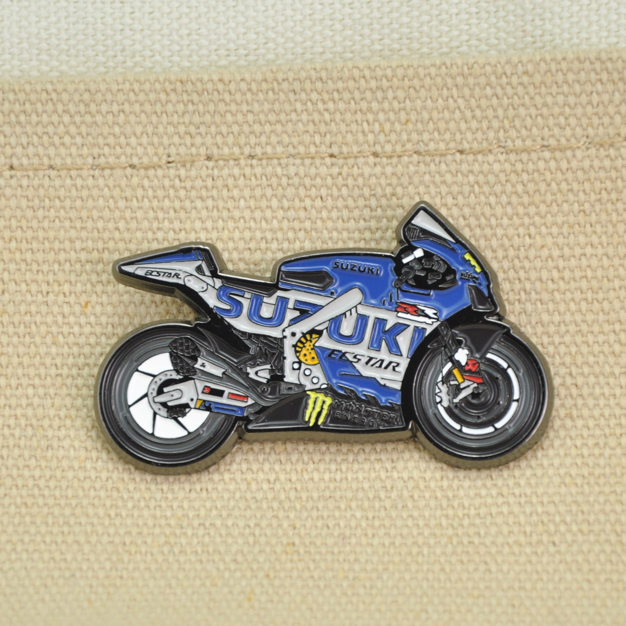 Suzuki Motorbike Badge Pinback Buttons GSX-RR Soft Enamel Pin Joan Mir ...