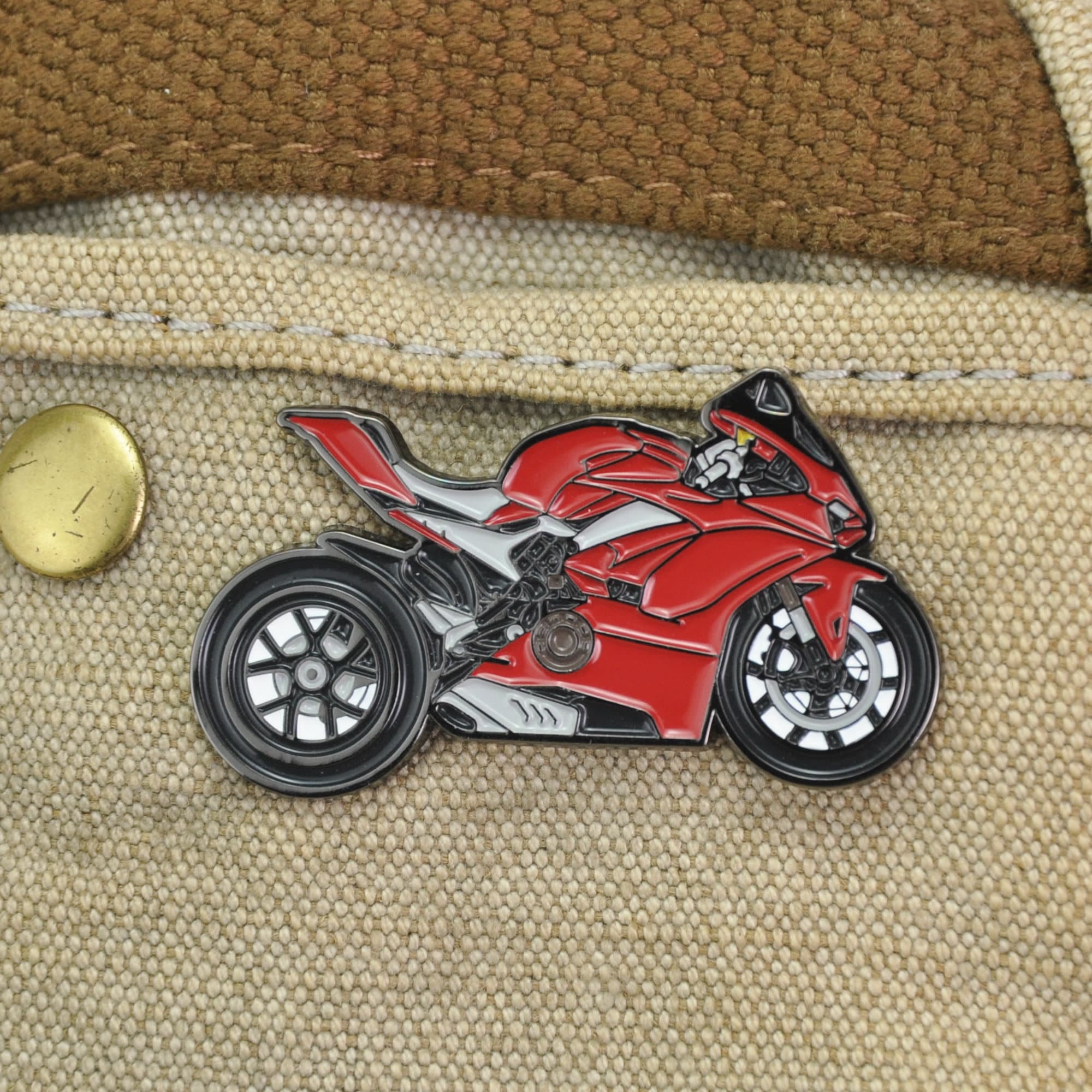 Ducati Panigale V4 Racing Bike Pin Badge Motorcycle Gift for Him Bikers ...