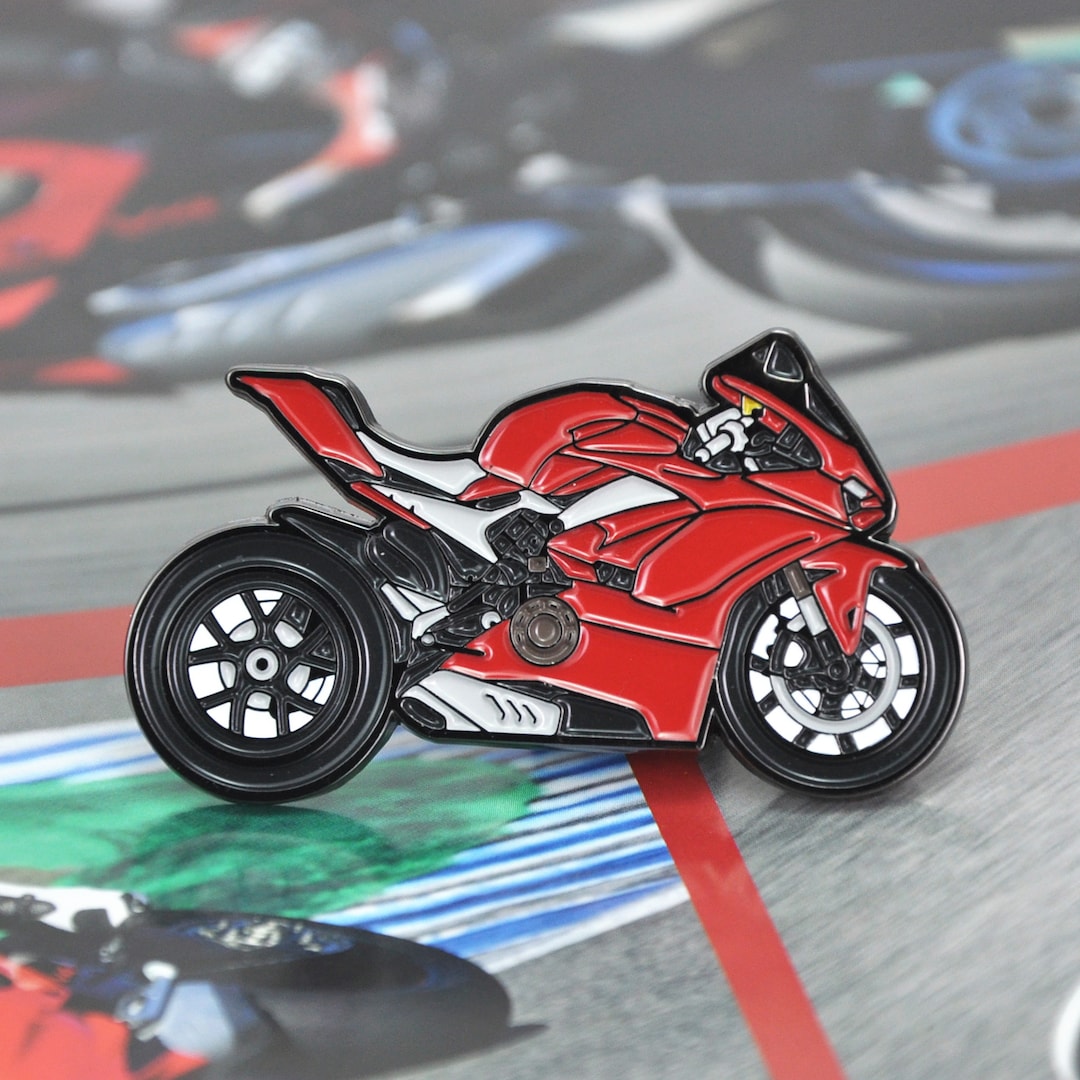 Ducati Panigale V4 Racing Bike Pin Badge Motorcycle Gift for Him Bikers ...
