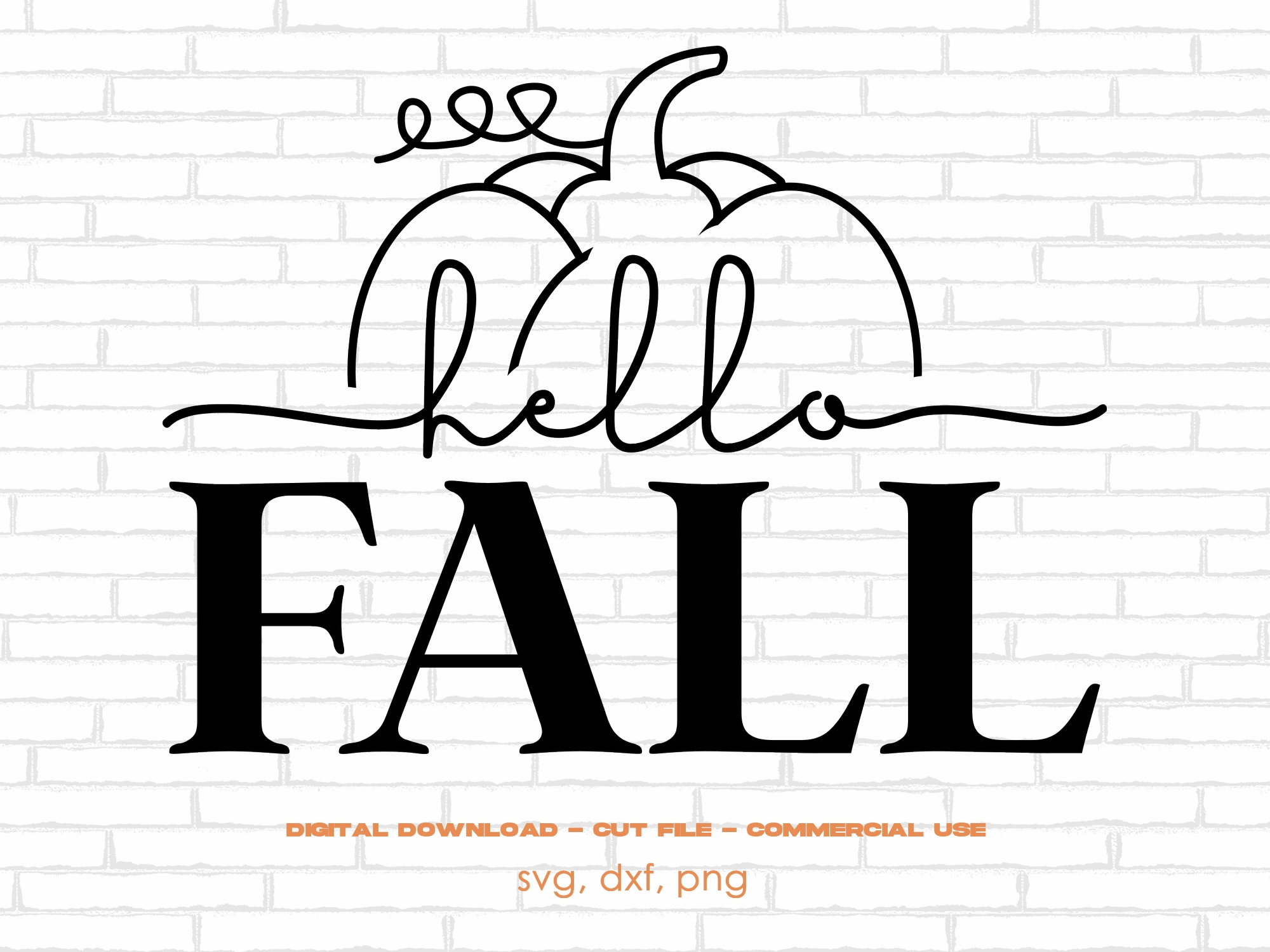 Fall hello Digital File Download Svg Png Dxf - Etsy