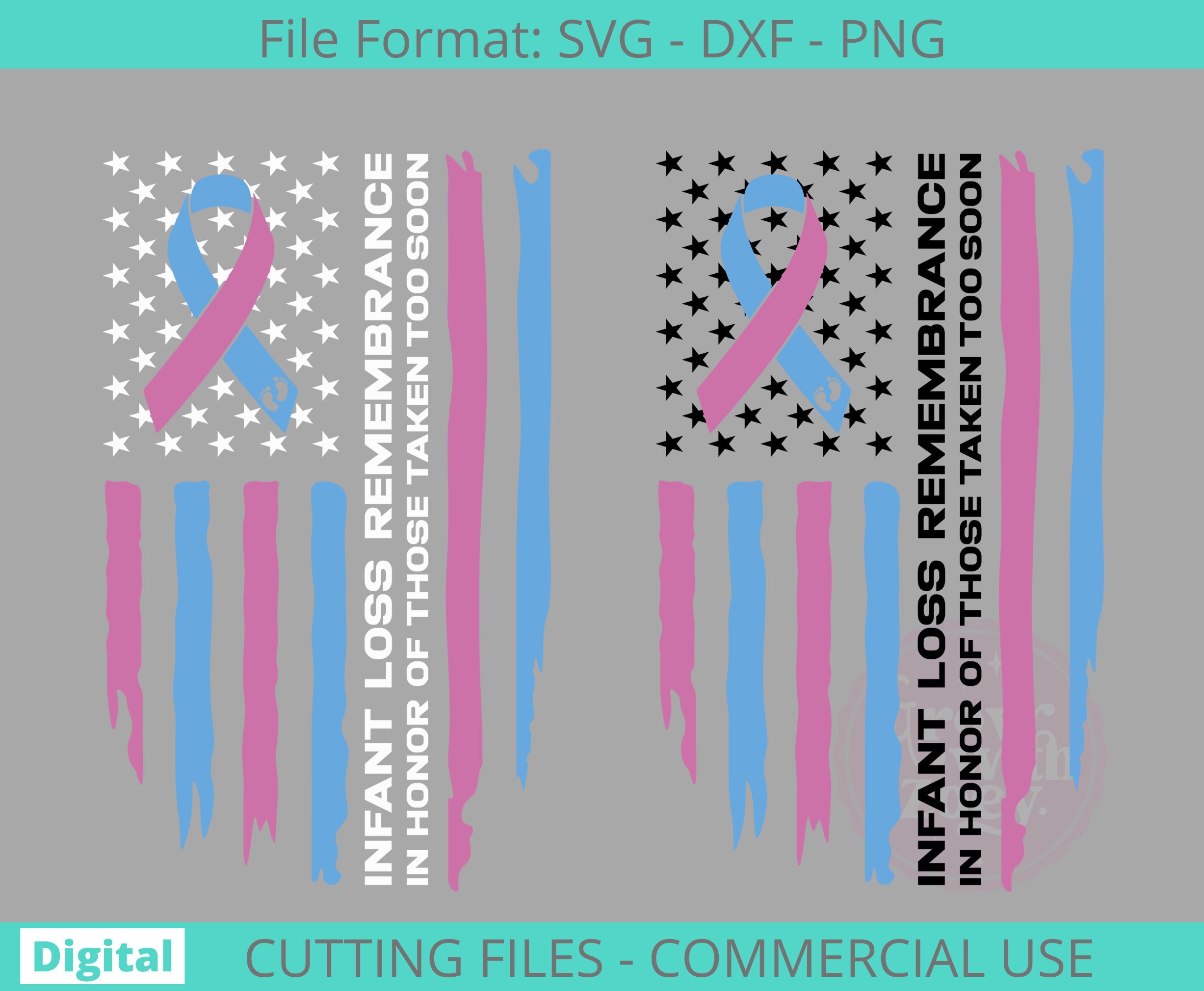 Pregnancy and Infant Loss Awareness Flag, Rainbow, Pink Blue Ribbon ...
