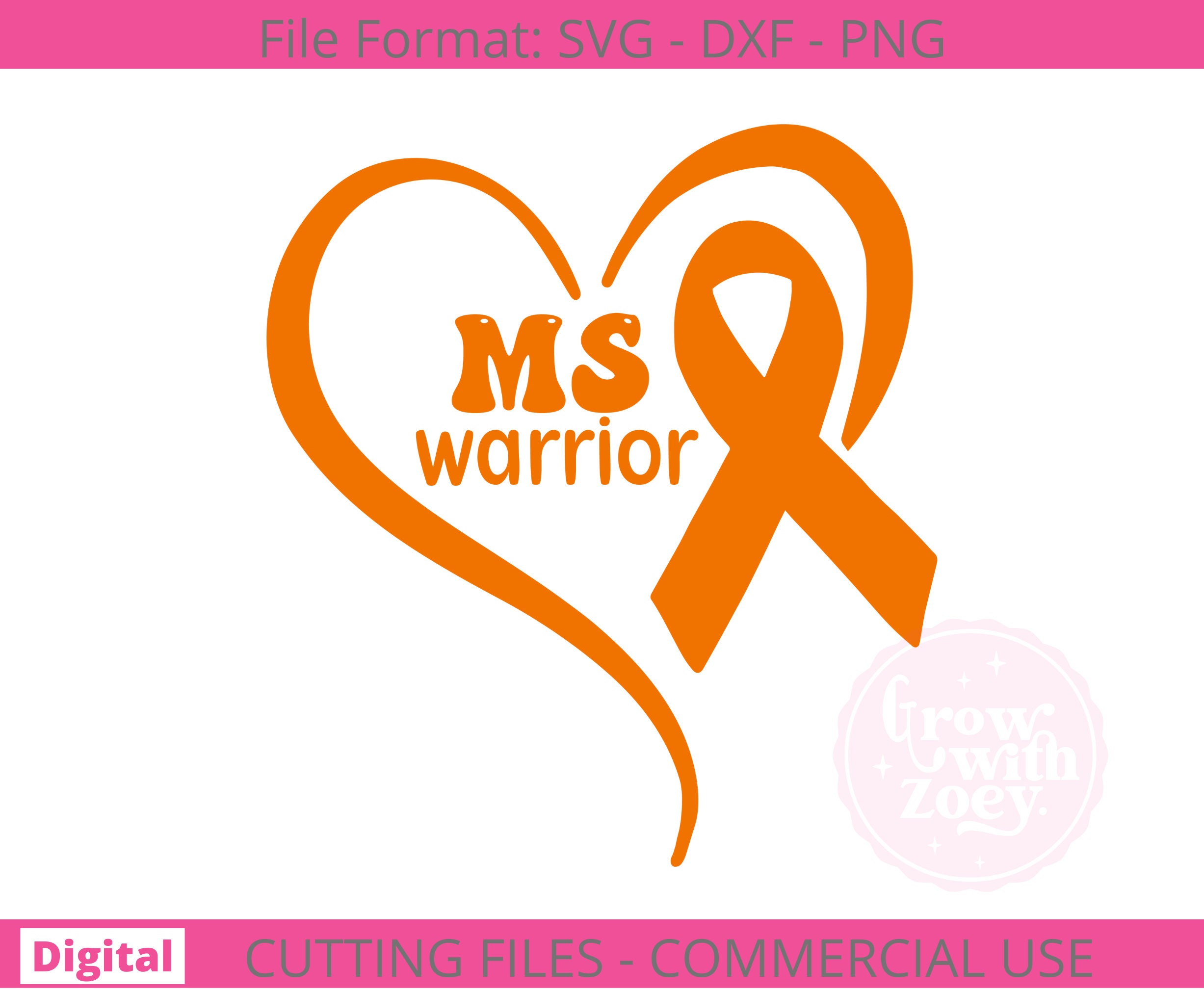 Multiple Sclerosis Awareness Svg, MS Warrior Svg, Awareness Svg ...