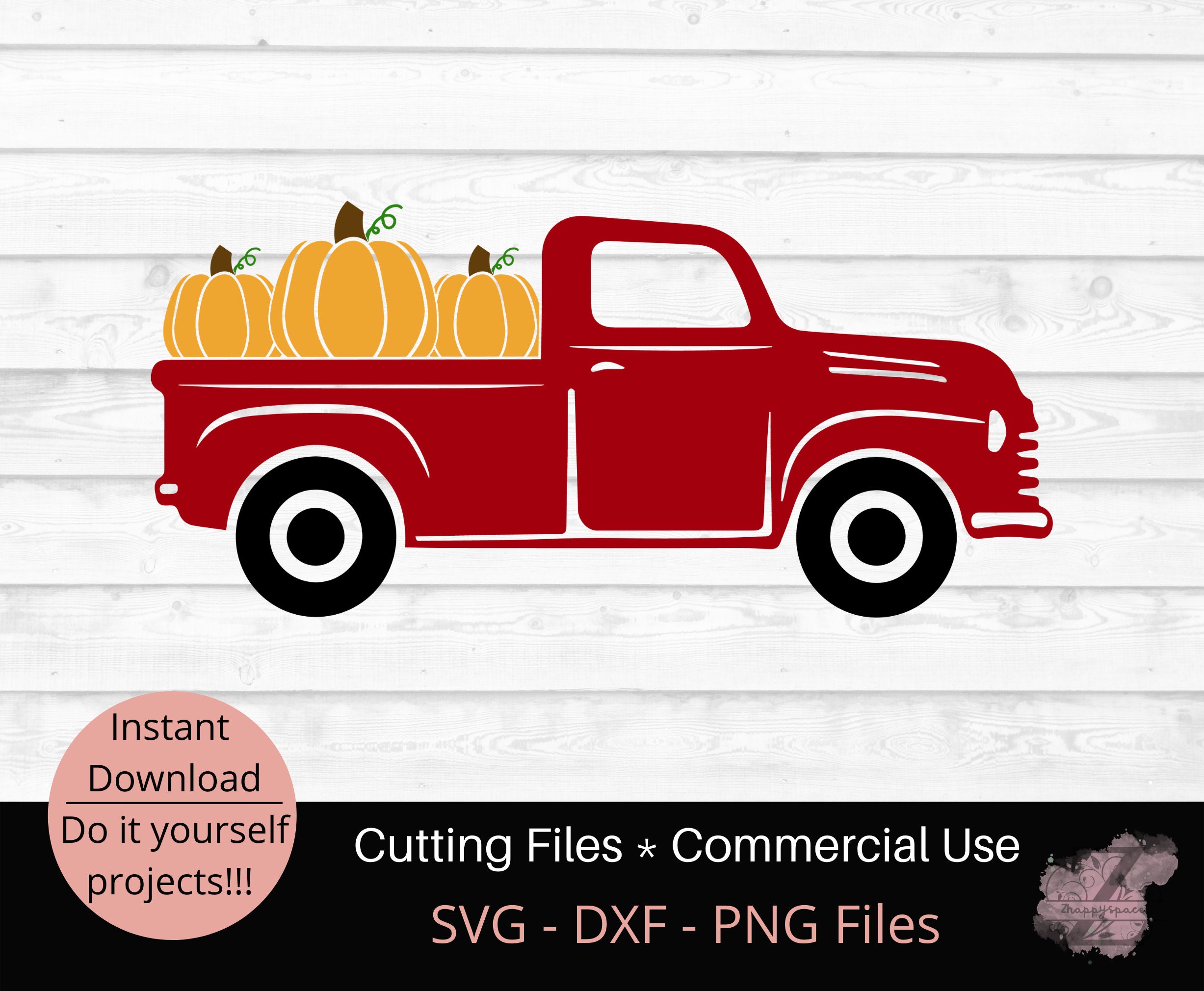 Vintage Red Farm Truck SVG Pumpkin Truck Svg Fall Truck Svg - Etsy