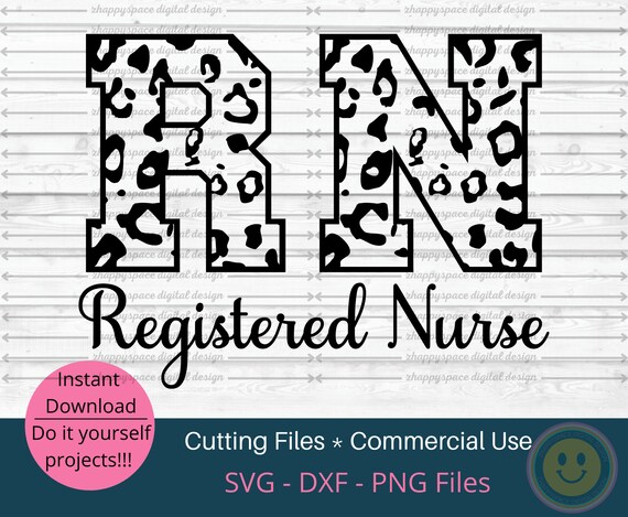 RN Svg Nursing Cut File Medical Svg Registered Nurse Svg | Etsy