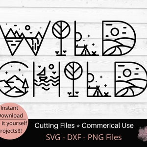 Wild Child Svg, Boho Svg, Svg for Cricut, Svg Files, Wilding Svg, Wild ...