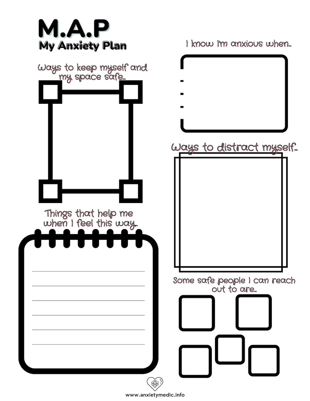 My Anxiety Plan (MAP) - Etsy
