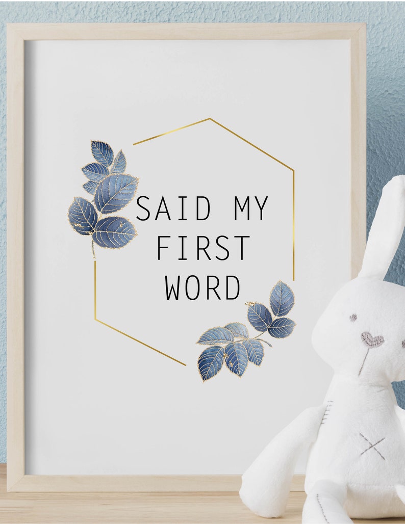 My First Baby Milestone Cards | Printable Download | Baby First Photo ...