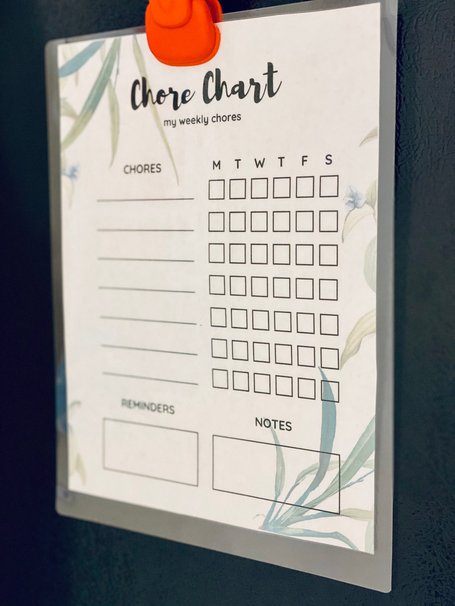 Chore Chart Printable Family Chore Chart Blank Weekly Family Chore ...