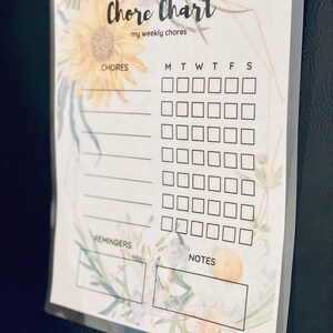 Chore Chart | Printable Family Chore Chart| Blank Weekly Family Chore ...