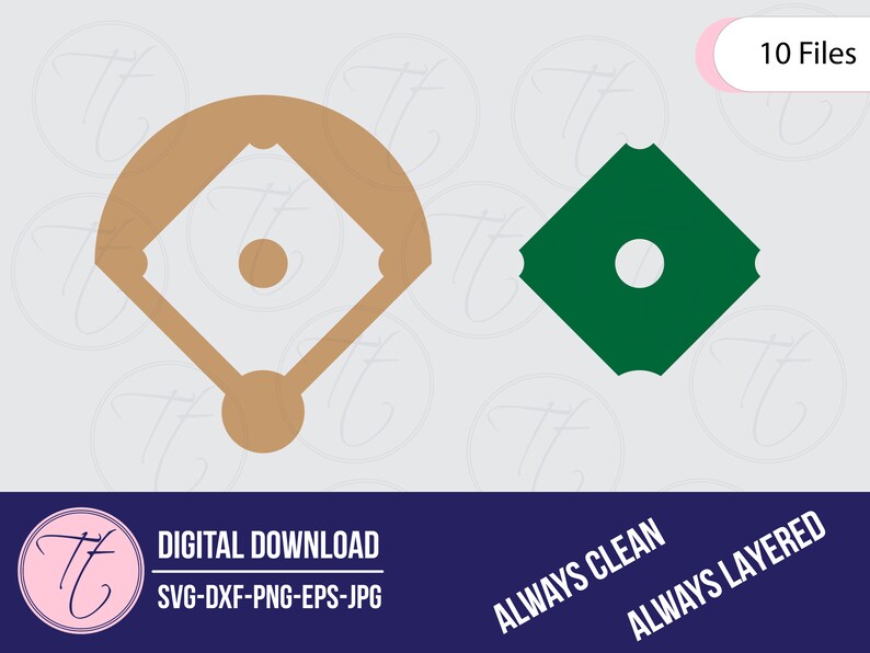 Baseball Diamond SVG, SVG for Cricut, SVG for Silhouette, Layered Svg ...