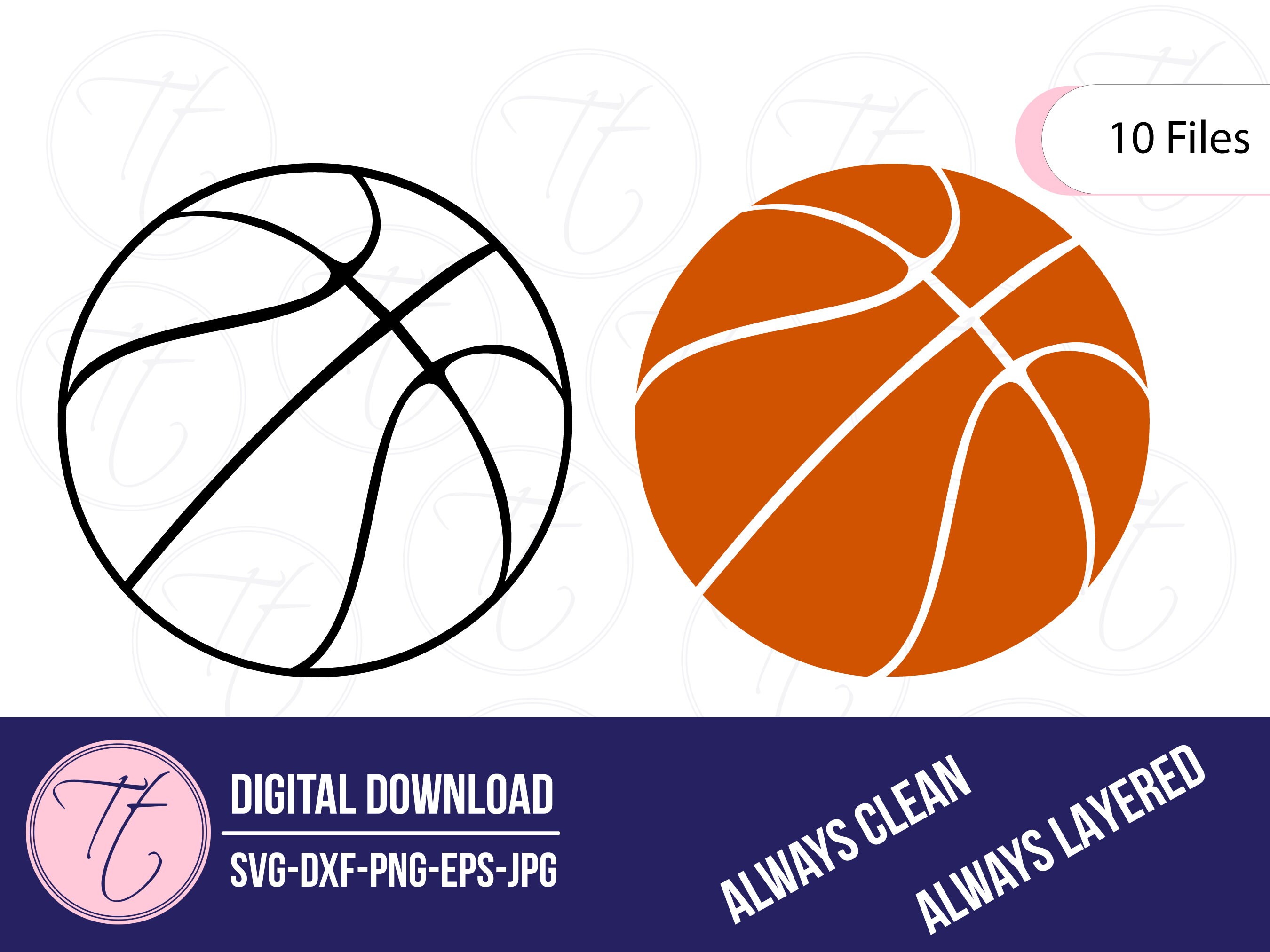 Basketball SVG, SVG for Cricut, SVG for Silhouette, Layered Svg ...