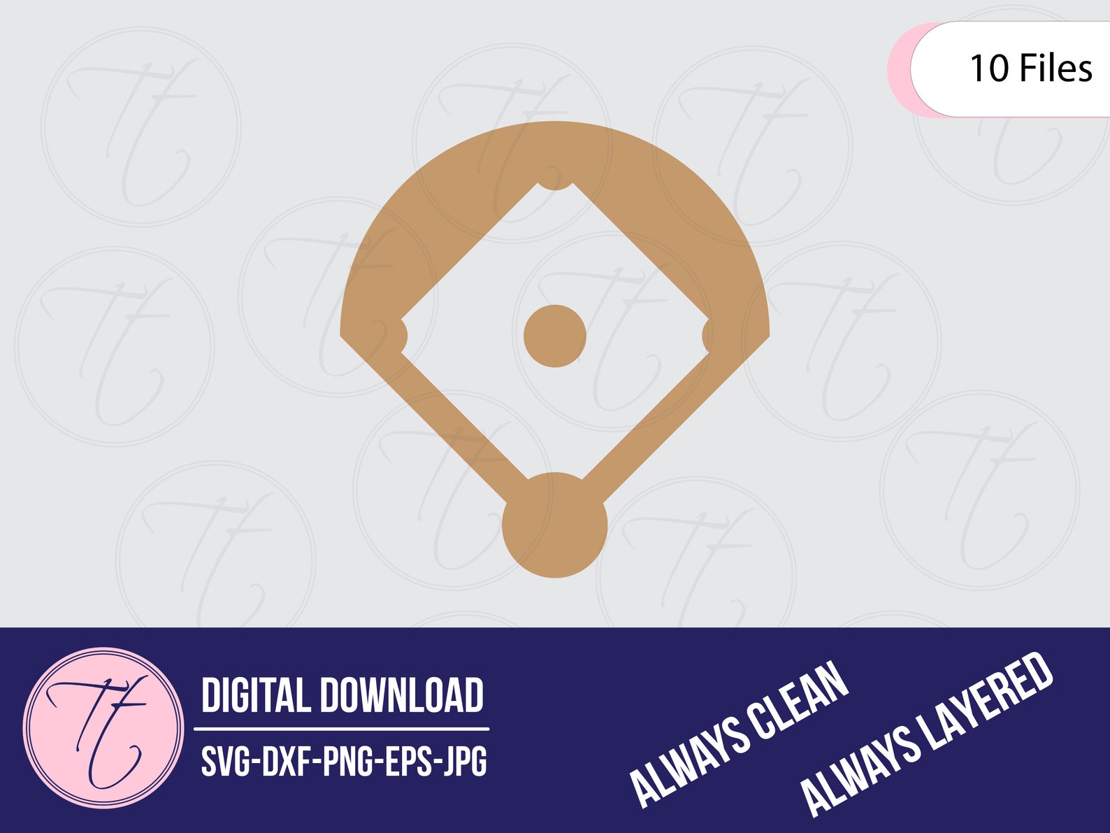 Baseball Diamond SVG, SVG for Cricut, SVG for Silhouette, Layered Svg ...