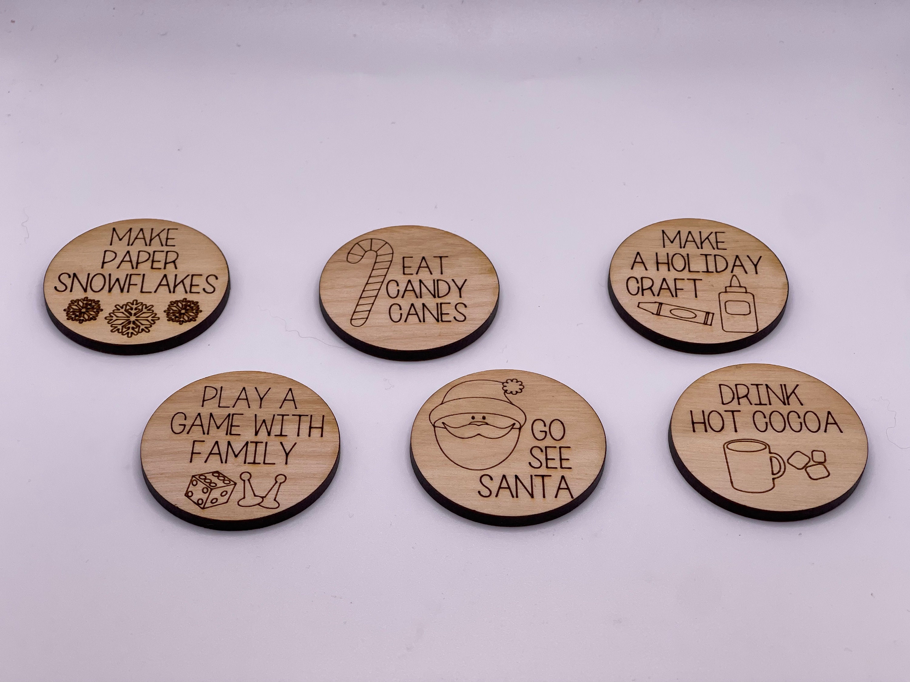 Wooden Winter Activity Tokens - Etsy