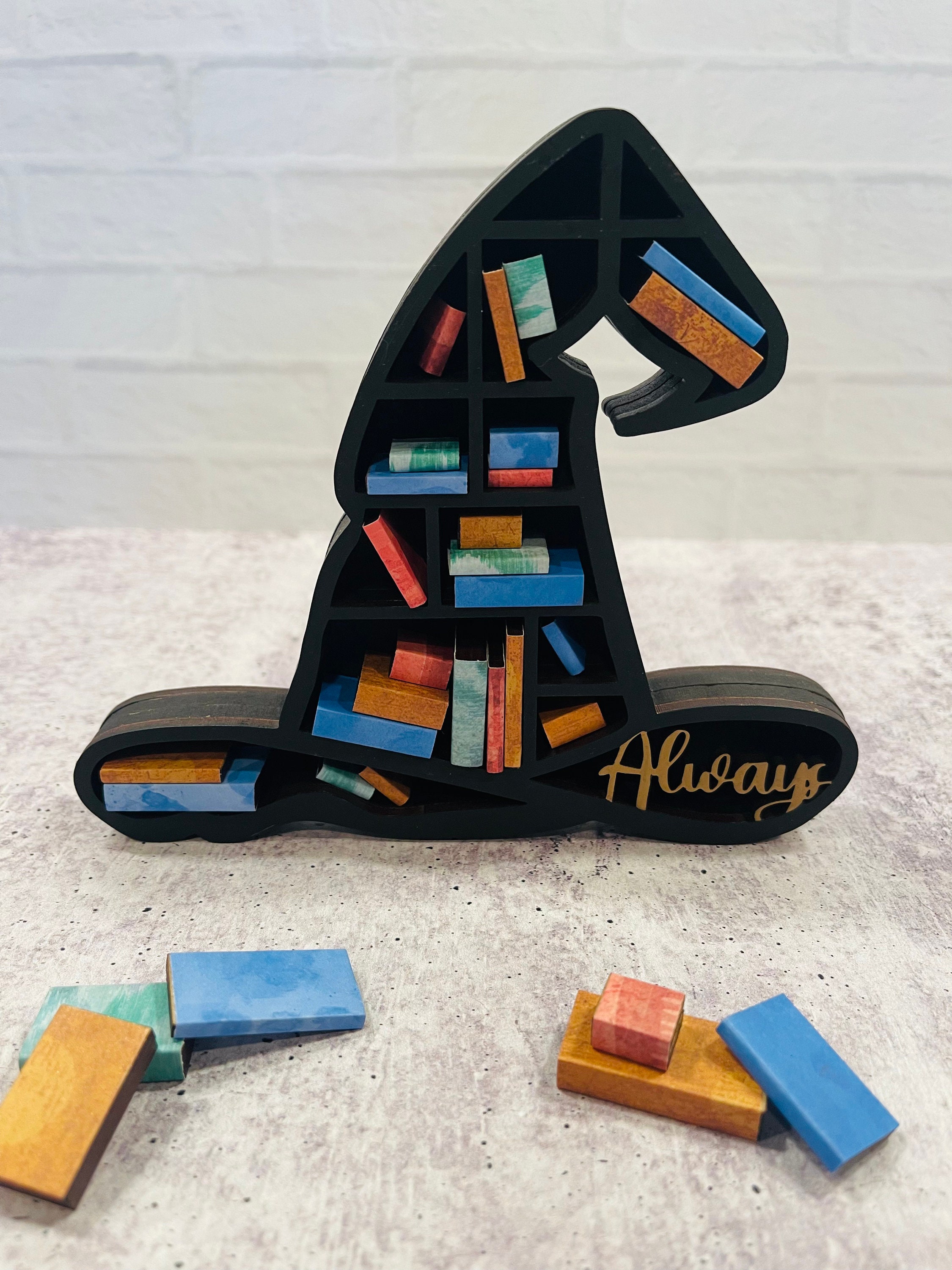 Mini Wizard Bookshelf, Mini Bookshelf, Magical Mini Bookshelf, Wizard ...