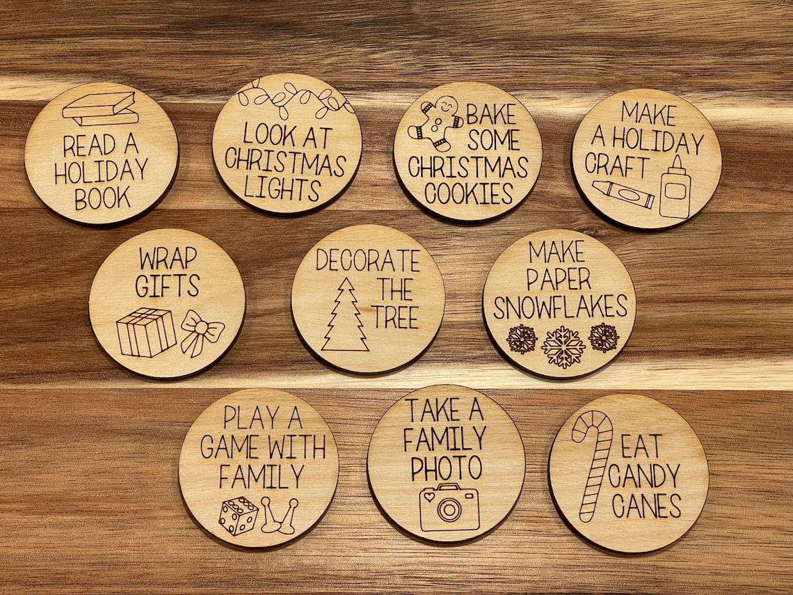 Wooden Winter Activity Tokens - Etsy