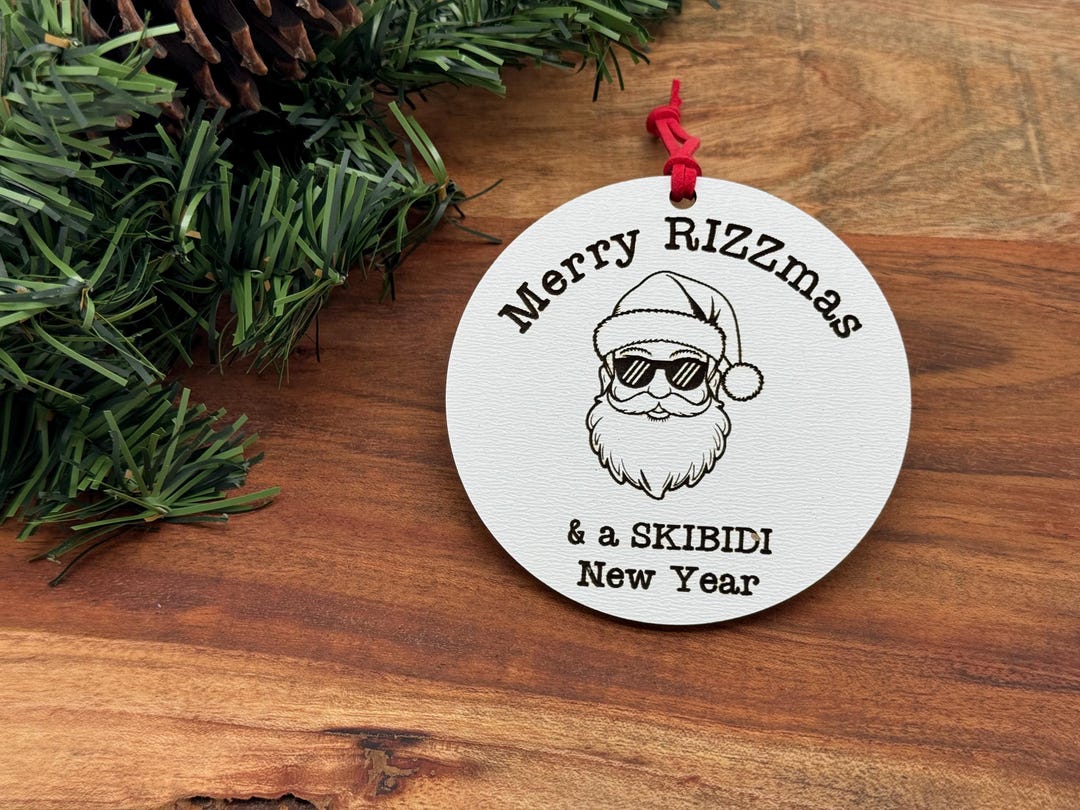 Merry Rizzmas Ornament, Skibidi New Year Ornament, Rizzmas Decoration ...