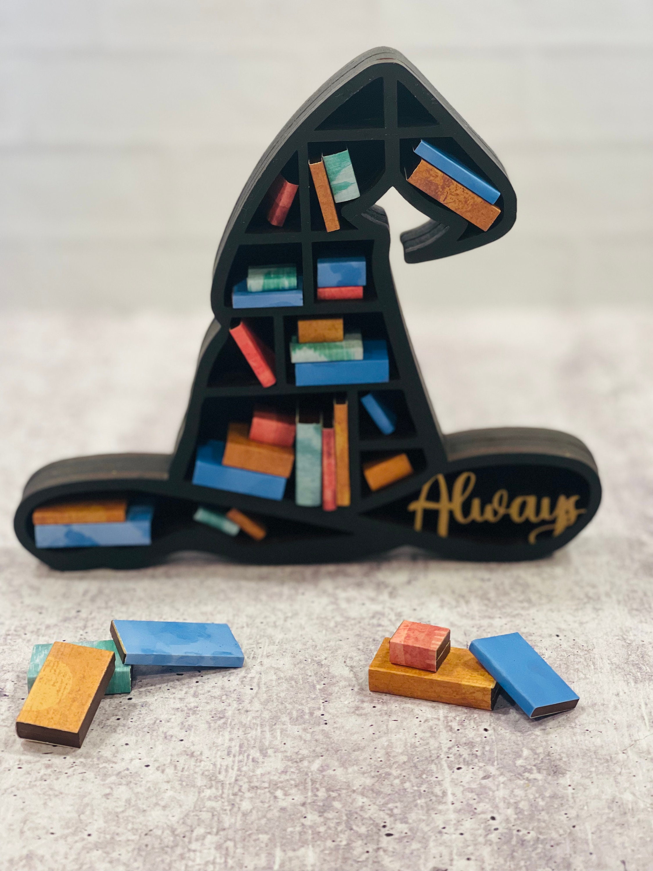 Mini Wizard Bookshelf, Mini Bookshelf, Magical Mini Bookshelf, Wizard ...