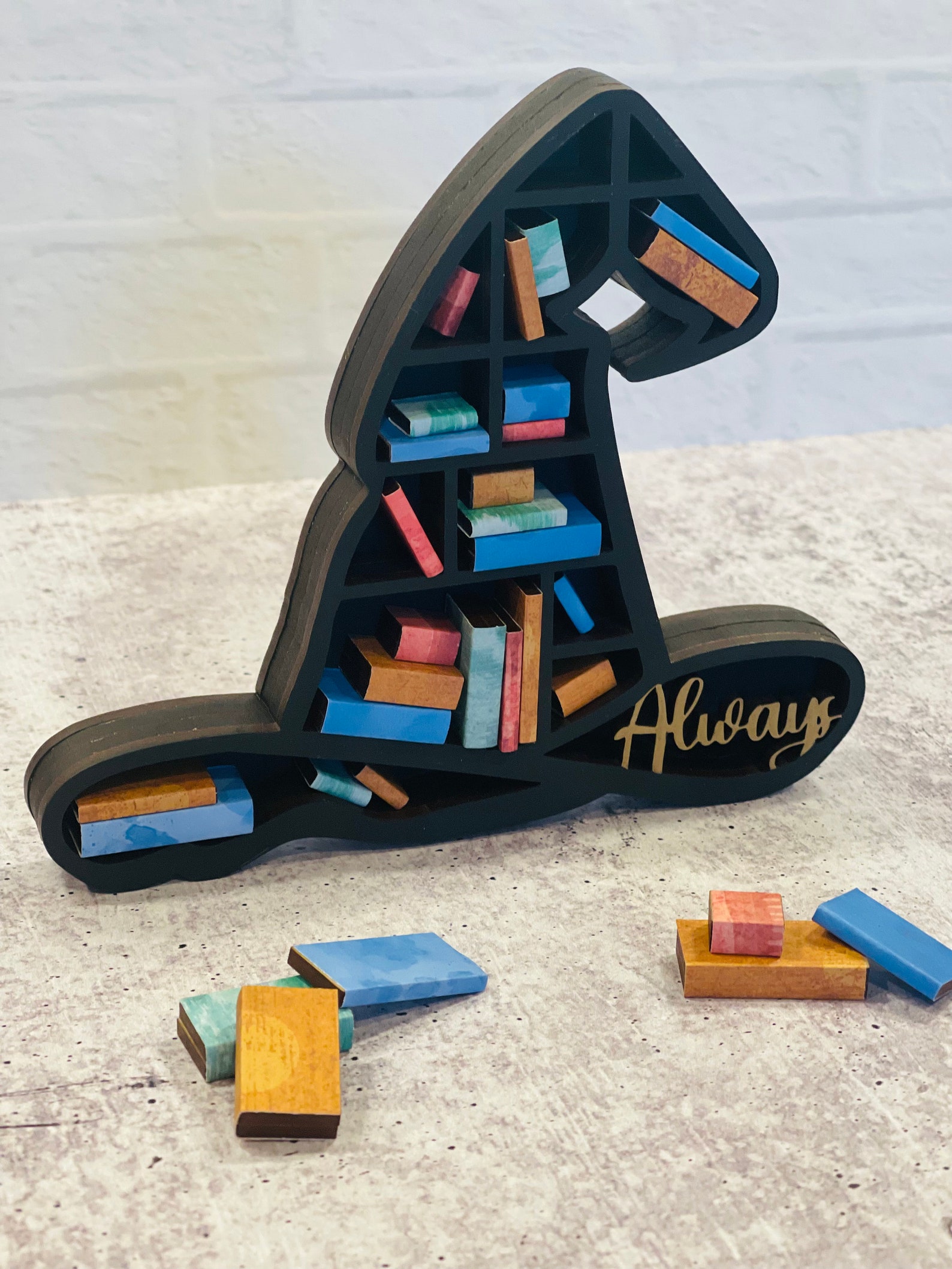 Mini Wizard Bookshelf, Mini Bookshelf, Magical Mini Bookshelf, Wizard ...