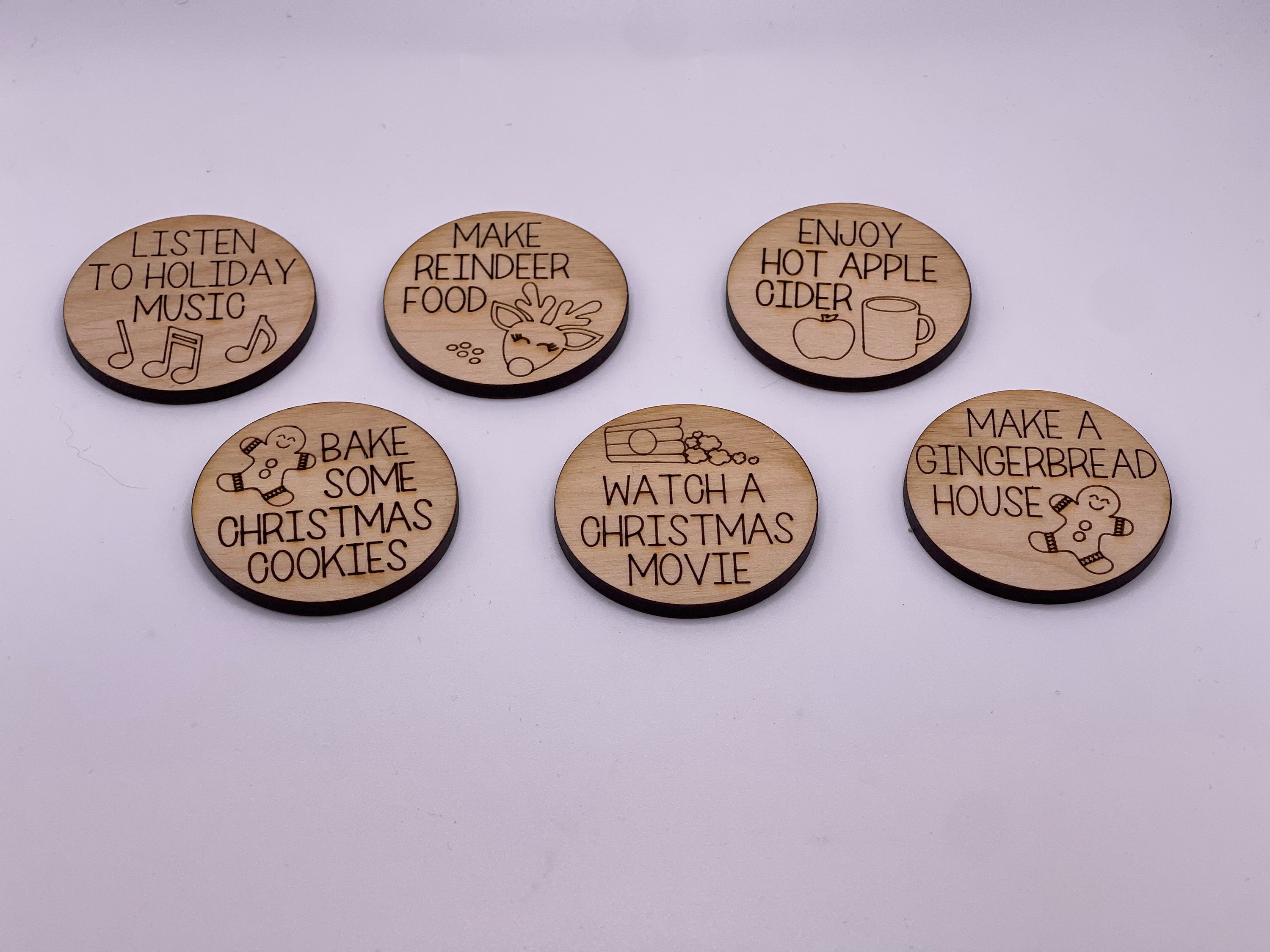 Wooden Winter Activity Tokens - Etsy