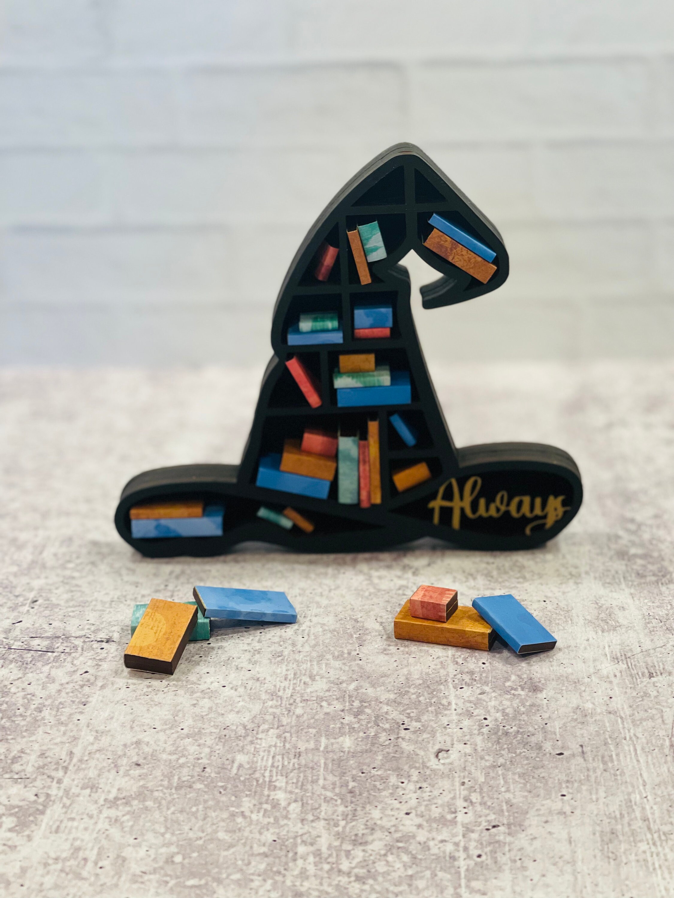 Mini Wizard Bookshelf, Mini Bookshelf, Magical Mini Bookshelf, Wizard ...