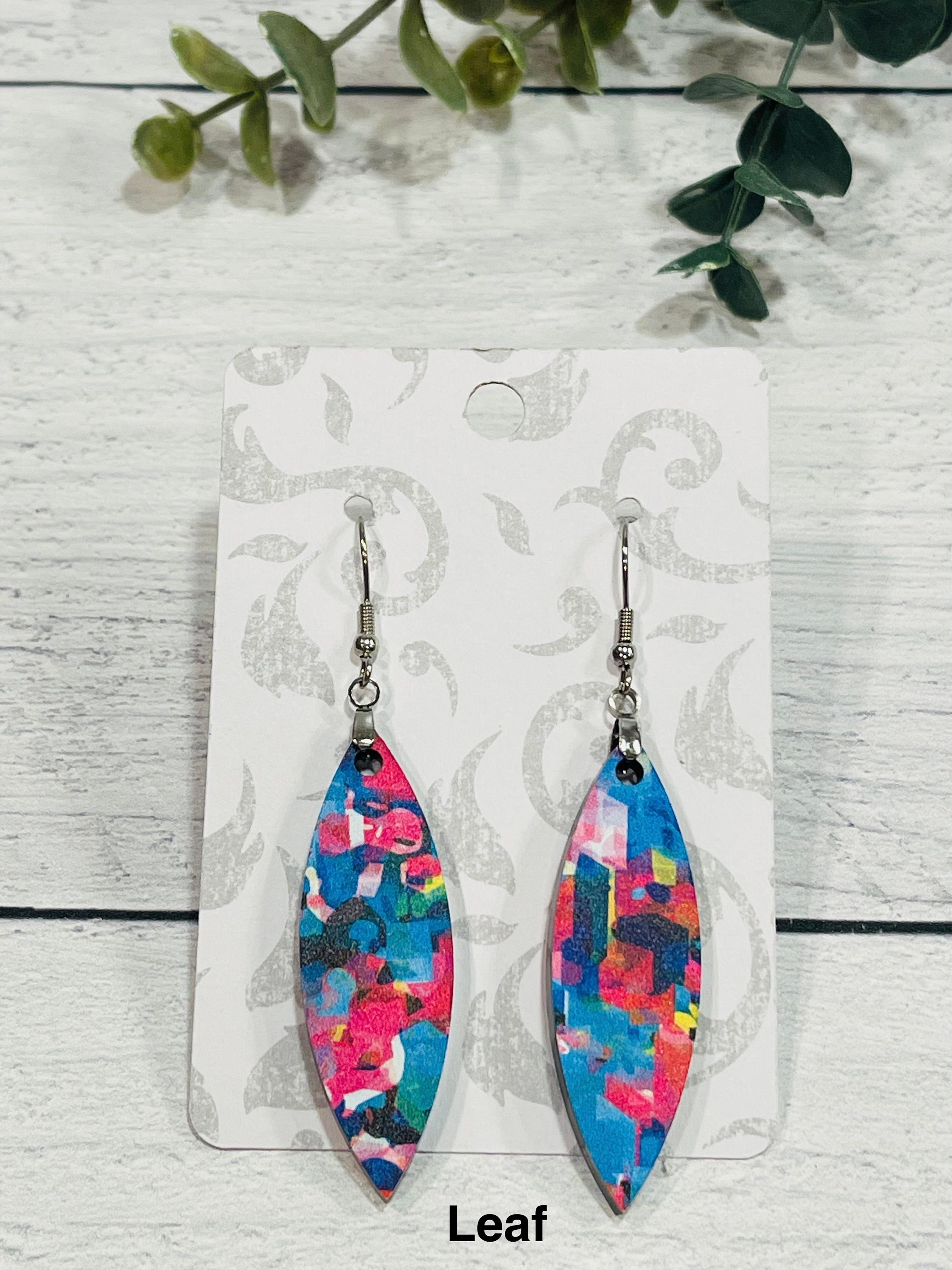 Colorful Confetti Earrings, Acrylic Earrings, Statement Earrings ...