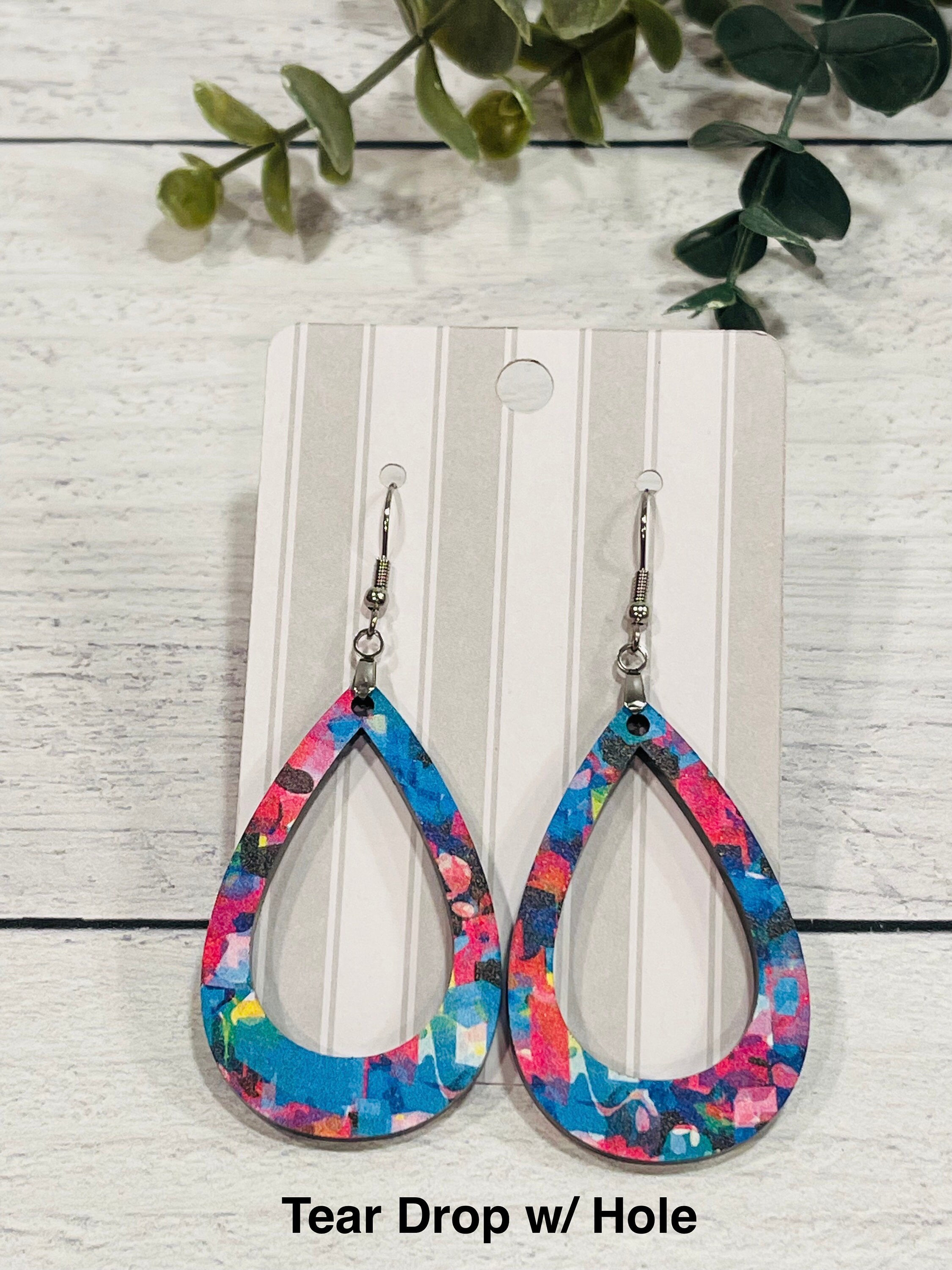 Colorful Confetti Earrings, Acrylic Earrings, Statement Earrings ...