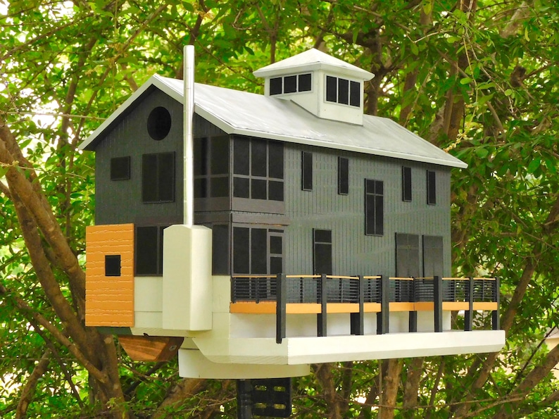 Custom Cabin Replica Birdhouse, Scale Model and Functional Weatherproof ...
