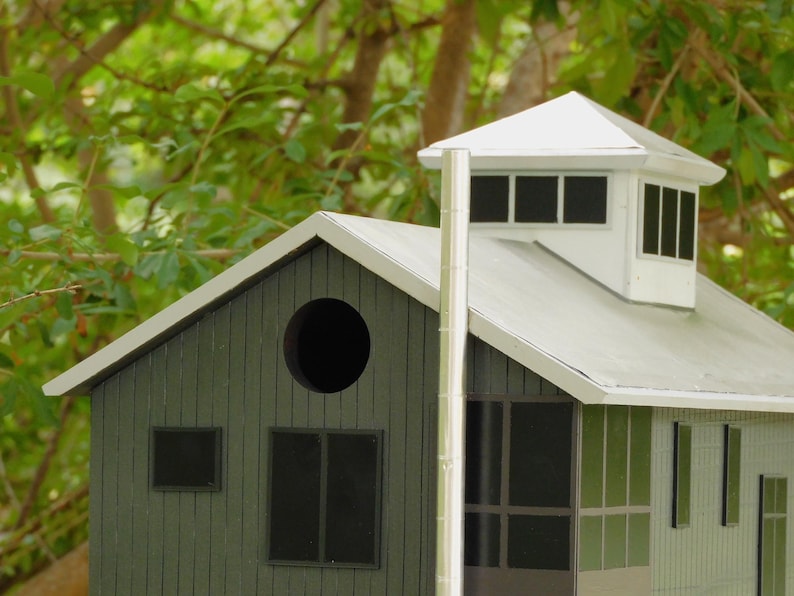 Custom Cabin Replica Birdhouse, Scale Model and Functional Weatherproof ...