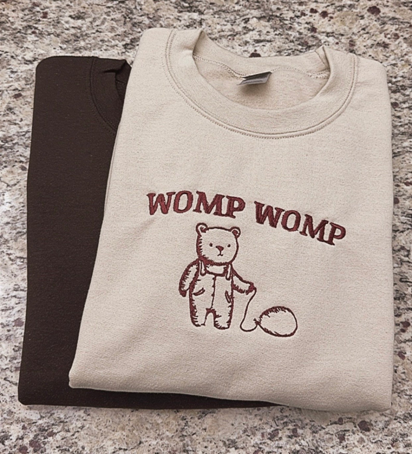 Womp Womp Embroidered Pullover Sweatshirt - Etsy